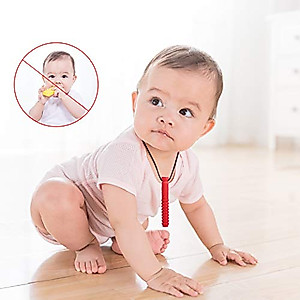 Chewy Necklace Sensory, Seeway Mace Chew Necklace for Sensory Kids, Autism Chew Toys, BPA Free, Food Grade Silicone Safety for ADHD, SPD, Oral Motor Children, Kids, Boys, and Girls【4 Pack】