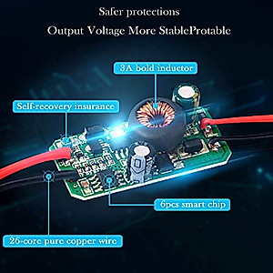 Dash Cam Hardwire Kit, Micro USB Hard Wire Kit for Dashcam, Plozoe 12V-24V to 5V Car Dash Camera Charger Power Cord, Gift 4 Fuse Tap Cable and Installation Tool（11.5ft）