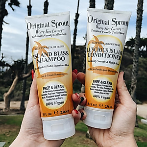 Original Sprout Tahitian Conditioner for Color-Treated Hair, Vegan, 8 oz. Bottle