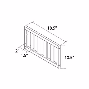Little Seeds Haven Toddler Guard Rail, Nursery Furniture, White