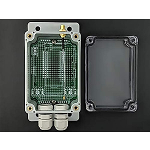 qBox DIY IOT Enclosure Plus Kit (One SMA), IOT Enclosure for Arduino MKR Feather ESP32 Cellular LoRa WiFi Board, Waterproof IP65 Enclosure with Glands, prototyping PCB, connectors Set and SMA