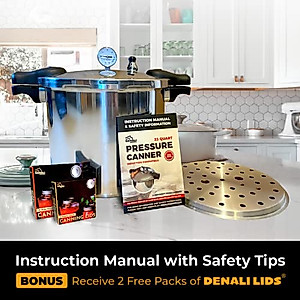 Denali Canning 23 Quart Pressure Canner & Cooker | Induction Compatible | Pressure Gauge & Pressure Regulator | Aluminum & Stainless Steel | Denali is a USA Company