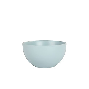 10 Strawberry Street Wazee Matte 5.5"/16oz Cereal Bowl, Set of 6, Mineral Blue
