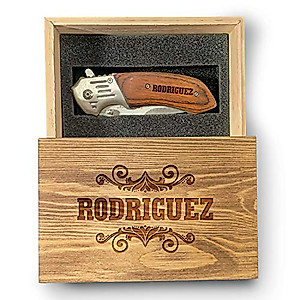 Krezy Case Wooden Handle Knife, Engraved Knife With Wooden Box, Personalized Gift, Pocket Knife Engraved Custom, Personalized Knife Engraved, Perfect Personalized Gift