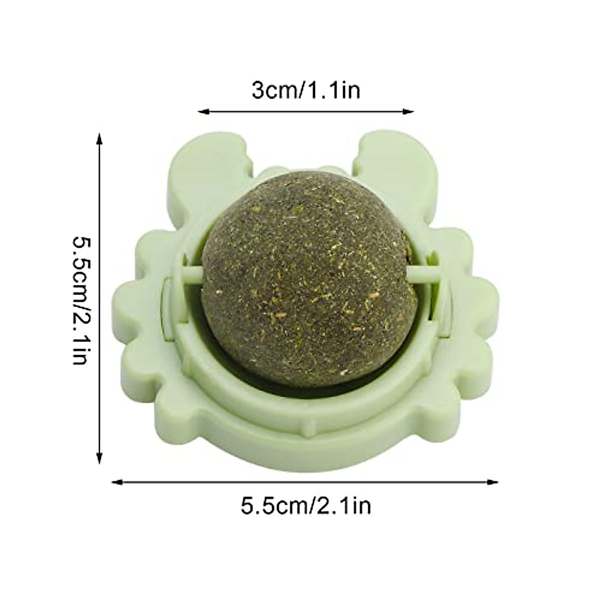 Catnip Wall Toys, 4 Pack Cat Toys, Rotatable Silvervine Catnip Lickable Balls, Healthy Catnip Wall Ball, Cat Chew Toy, Teeth Cleaning Cat Bite Toy, Cat Wall Treats