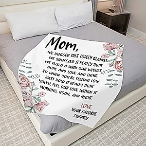 OMGJS Mom Blanket from Daughter,Gifts for Anniversary Mom Birthday Gifts,Mom Blanket,Throw Blanket 39"×59"