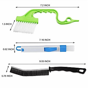 Gap Cleaning Brush Tool,7pcs Hand-held Groove Gap Cleaning Tools,Bathroom Kitchen Edge Corner Grout Cleaning Brushes, Sliding Door or Window Brush.