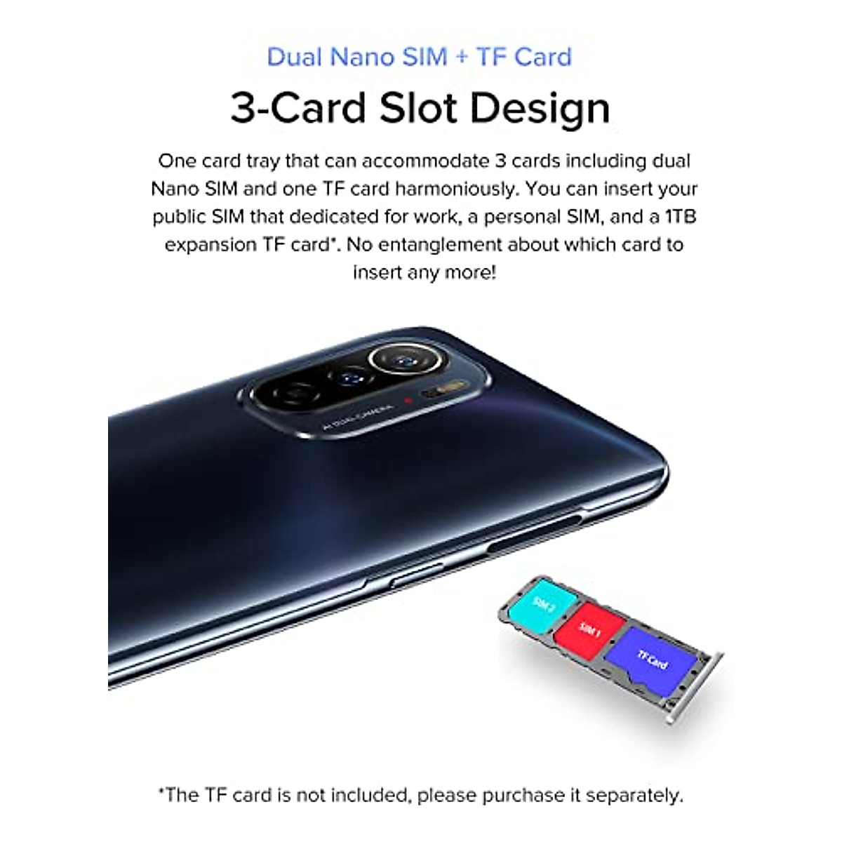 Ulefone Note 13P Unlocked Cell Phones, 4GB + 64GB, 6.5'' FHD+ Screen, 20MP Dual Rear Camera +16MP Front Camera, 8-core Processor, Dual Sim 4G Smartphone, 3-Card Slot Design, NFC, Android 11- Blue