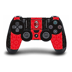 Head Case Designs Officially Licensed AC Milan Home 2020/21 Crest Kit Vinyl Sticker Gaming Skin Decal Cover Compatible with Sony Playstation 4 PS4 Slim Console and DualShock 4 Controller