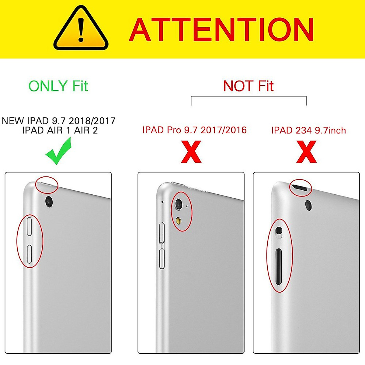 CAM-ULATA for iPad 9.7 Case Kids 2018/2017 Folio Stand Lightweight Kids Friendly for iPad Air 1 iPad Air 2 Protective Cover Handle Shockproof iPad Apple case 5th Generation 6th Generation Orange