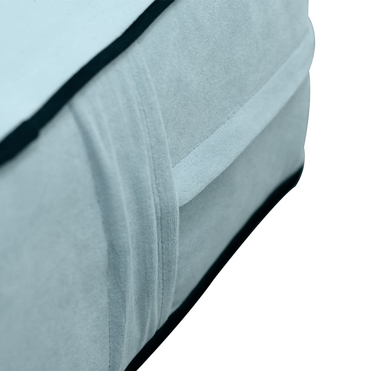 Prolinemax Contrast Pipe 8" Twin-XL Size 80x39x8 Velvet Indoor Daybed Mattress Fitted Sheet |Cover ONLY|-AD355