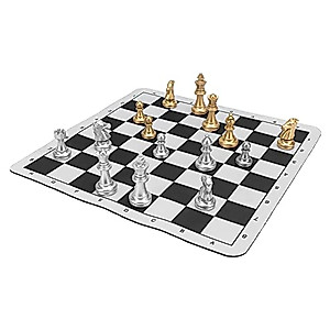 Hidyliu Chess Game Set Ruler Tournament Roll Up Chess Set with Carrying Bag, Games Home Decoration Kids Games Board Games for Family Travel