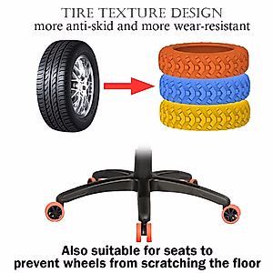 New Luggage Protection Covers, 8Pcs Luggage Compartment Wheel Protection Cover, Shock-proof Carry on Luggage Wheels Cover, Luggage Wheels Silent Protection Cover (8Pcs Orange)