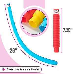 Mr. Pen- Pop Tubes Sensory Toys, 6 Pack, Large, Pop Tubes, Pop Tube, Pop Tubes Fidget Toys, Fidget Tube, Sensory Tubes for Toddlers, Tubes for Kids, Sensory Fidget Tubes, Sensory Tube