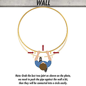 Aisto Round Backdrop Stand 7.2FT Arch Balloon Golden Metal Circle Garland Frame with Base for Wedding Birthday Party Baby Shower Graduation Decoration