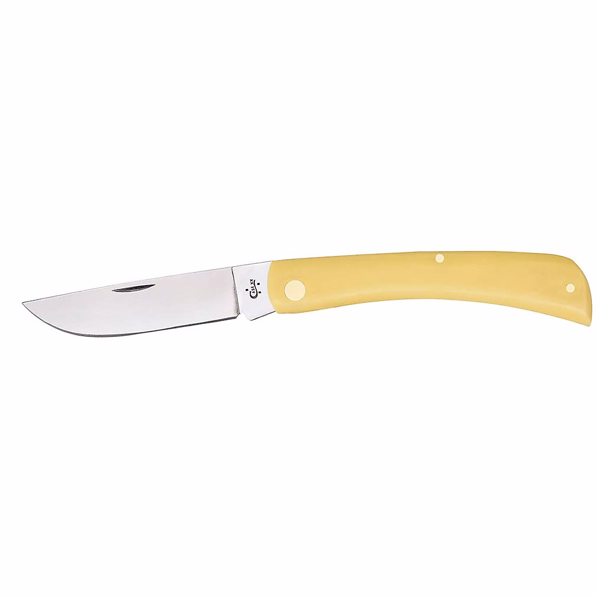 Case WR XX Pocket Knife Yellow Synthetic Sod Buster Item #038 - (3138 Cv) - Length Closed: 4 5/8 Inches
