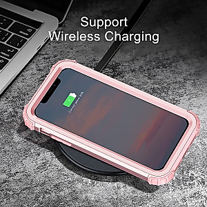 LONTECT for iPhone 11 Pro Max Case Glitter Sparkly Bling 3 in 1 Shockproof Heavy Duty Full Body Sturdy Protective Case for Apple iPhone 11 Pro Max with 2 Screen Protector+2 Camera Protector,Rose Gold