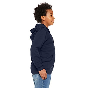 BELLA + CANVAS Youth Sponge Fleece Full-Zip Hoodie L Navy