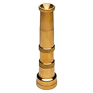 Rain Bird HENZLB5ADJ 5" Solid Brass Garden Hose End Water Nozzle, Lead-Free, Twist Adjustable Spray