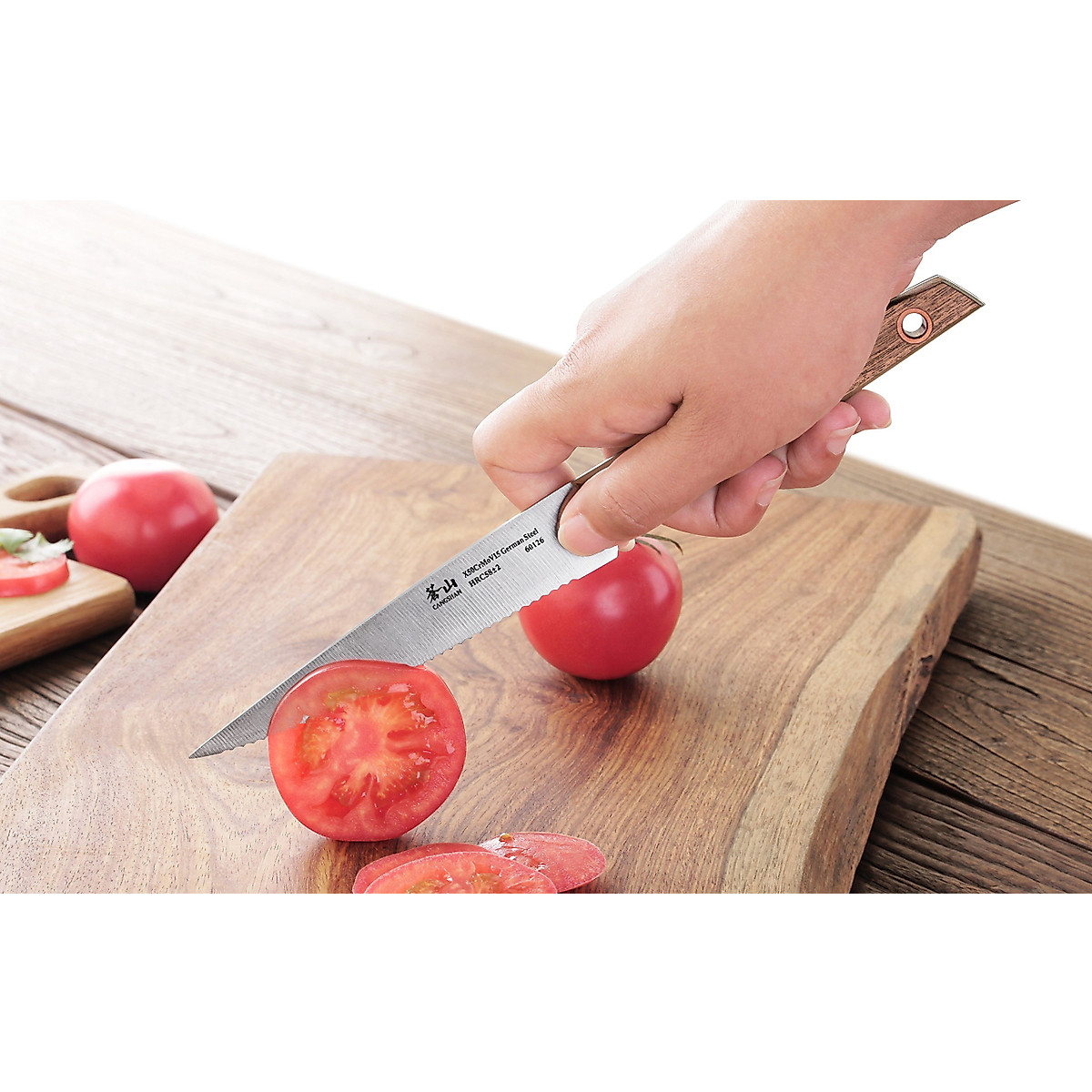 Cangshan W Series 60126 German Steel Serrated Utility Knife, 5-Inch