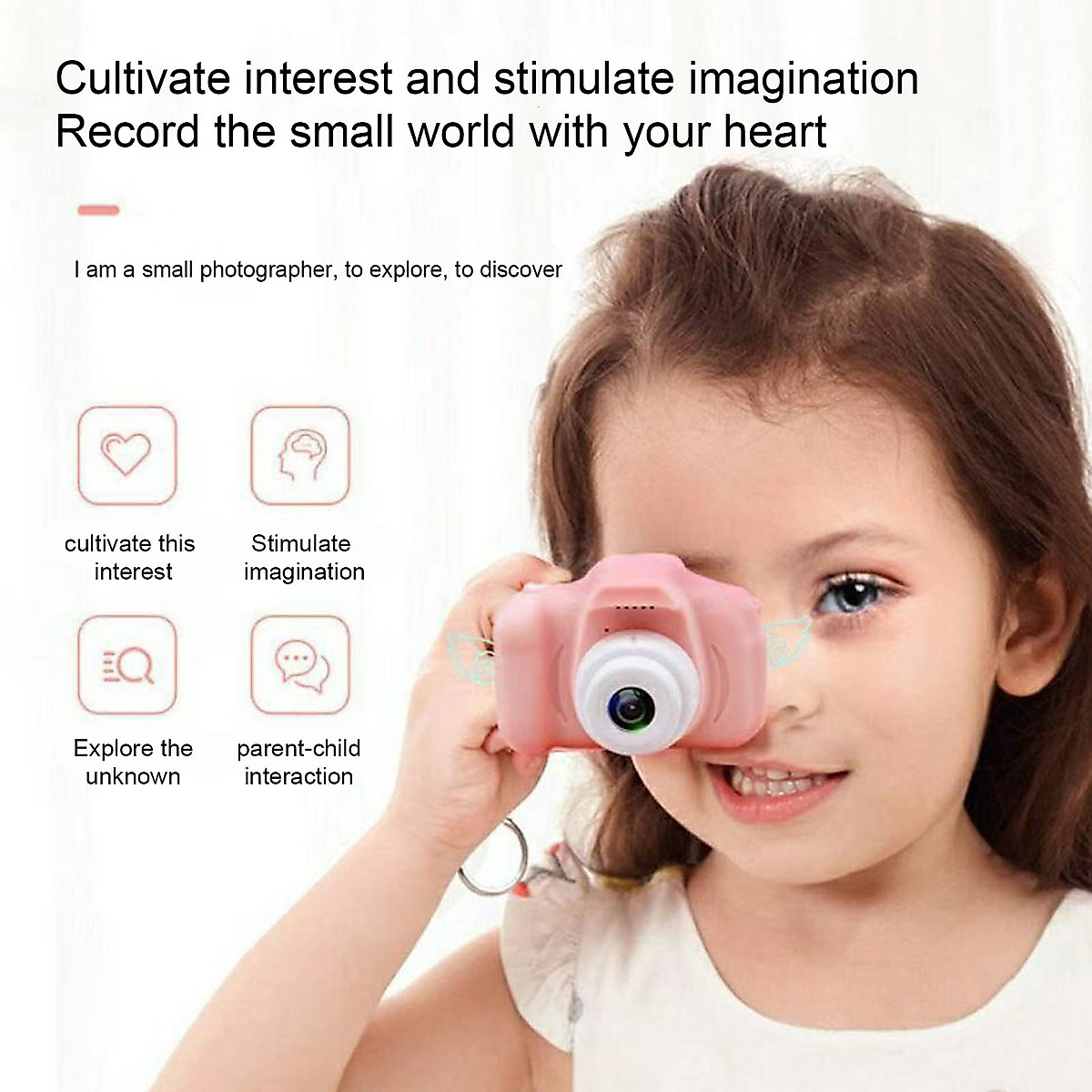 Algado Kids Camera for Girls and Boys, Kids Digital Camera for Girls, Toddler Camera Birthday for 3-12 Years Old Boys Girls with 32GB SD Card, Pink
