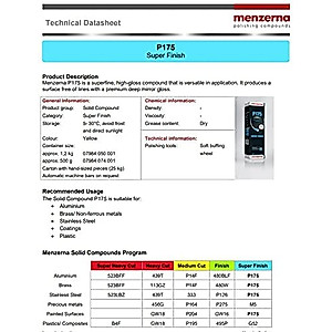 menzerna P175 Premium Super Finishing Paste (for All Surfaces) 1.3 kg