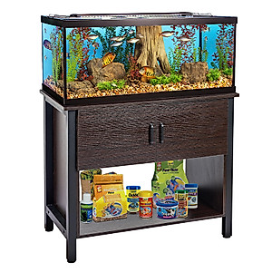 Fish Tank Stand Metal Aquarium Stand with Cabinet Aquarium Turtle Tank 36.6" x 18.9" x 30.7" for 40 Gallon（Aquarium Not Included）