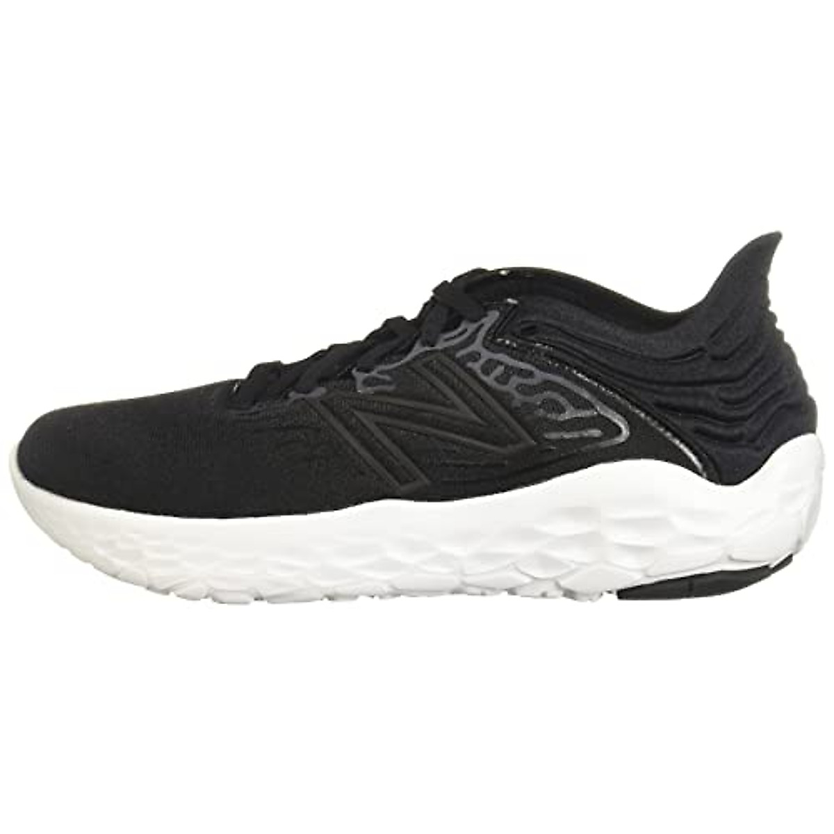 New Balance Women's Fresh Foam Beacon V3 Running Shoe, Black/White, 6.5