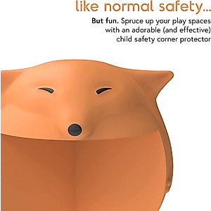 Quark Foxii Table Corner Protectors for Baby - Thick, Impact-Resistant Silicone - Cute Baby Proofing Corner Bumpers for Furniture - Easy to Remove with 3M Adhesive - 4 x Baby Proof Table Corner Guards