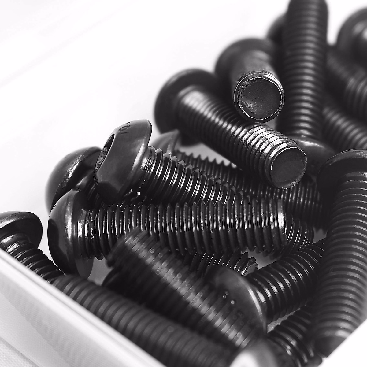 M8 x 75mm Button Head Socket Cap Screws Bolts, 10.9 Grade Alloy Steel, Black Oxide Finish, Metric Allen Hex Drive, Fully Threaded, 10PCS