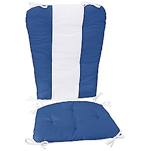 Baby Doll Sweet Lodge Collection Adult Rocking Chair Cushion Set in (Chair Not Included), Royal Blue