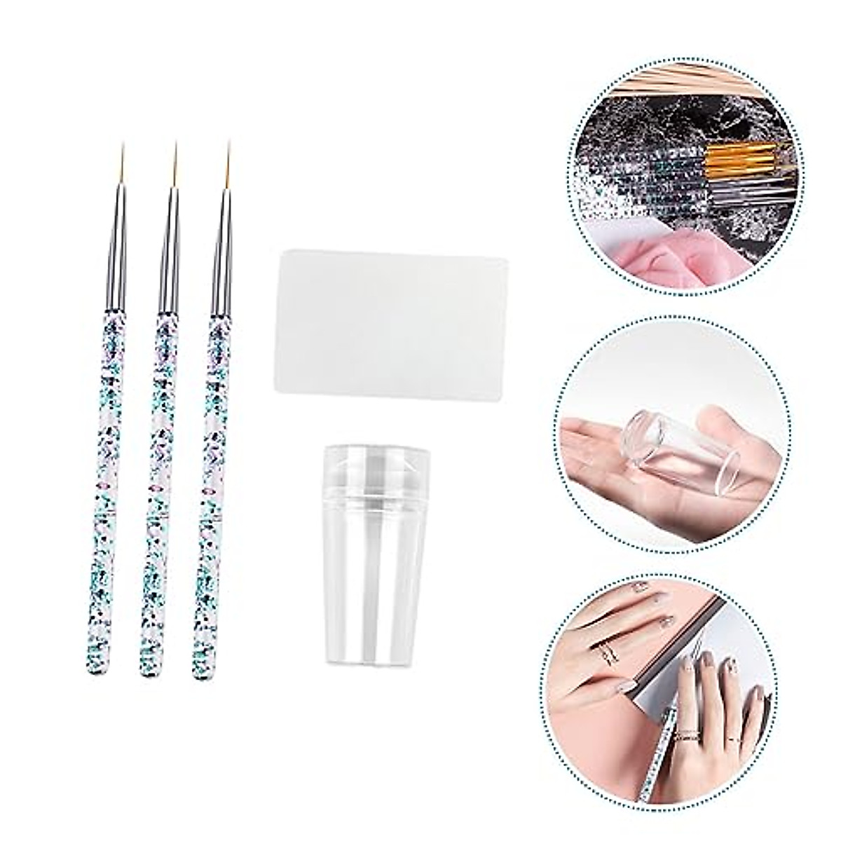 FRCOLOR 1 Set Nail Brush Seal Para Uñas Acrilicas Nail Accessories Nail Tech Accessories Nail Art Painting Brushes Nail Art Pen Manicure Art Pen Nail Painting Pen Nail Scraper Care