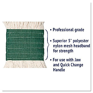 Boardwalk 502WHCT Super Loop Wet Mop Head, Cotton/Synthetic, Medium Size, White, 12/Carton