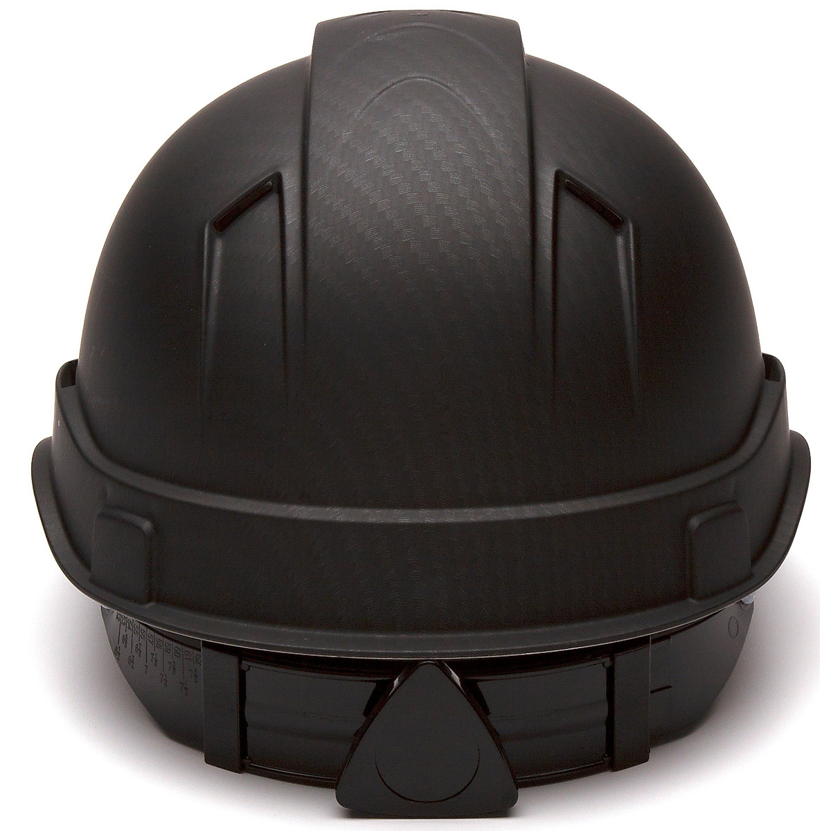 PYRAMEX Ridgeline Cap Style Hard Hat, Vented, 4-Point Ratchet Suspension, Black Graphite Pattern