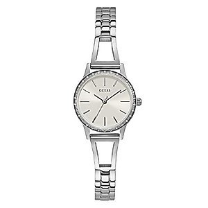 GUESS 27 mm Lulu 3Hand GW0025L1 Silver/White/Silver One Size