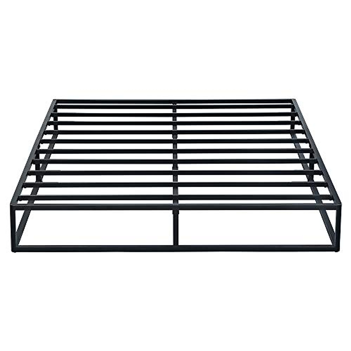 Olee Sleep 9 Inch Modern Metal Platform Bed Frame Steel Slats Mattress Foundation No Box Spring Needed, Full, Black