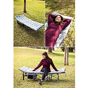 Zento Camping Cot Mattress Foam Pad for Adults – Thick Soft Ultra Comfort Sleeping Pad for Traveling Hiking Outdoor or Indoor Use – Lightweight Easy to Carry Foldable Waterproof Adult Cot Mattress