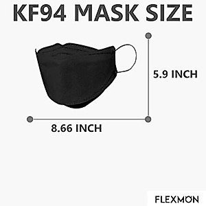 [Happy Life] Premium 3D Black KF94 Face Mask, Good Day, Individual Pack Made in Korea (24)