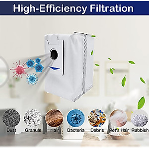【12 Pack】Replacement x2 omni robot vacuum accessories Vacuum Bags Compatible with ECOVACS DEEBOT X2 Omni X2 PRO Omni Robot Vacuum Cleaner