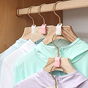 80 Pcs Clothes Hanger Connector Hooks, Outfit Hangers, Hanger Extender Clips, Cascading Hanger Hooks, Space Saving Wardrobe Clothing Outfit Hangers Hooks for Organizer Closet Cabinet