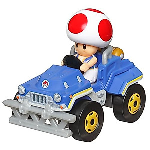 Hot Wheels GBG26 Mario Kart 1:64 Die-Cast Mario with Standard Kart Vehicle