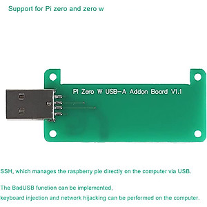 Compatible for Pi Zero USB Addon Expansion Board USBA Add On Extenstion Board with Acrylic Case Compatible for Pi Zero 2 W WH 1.3