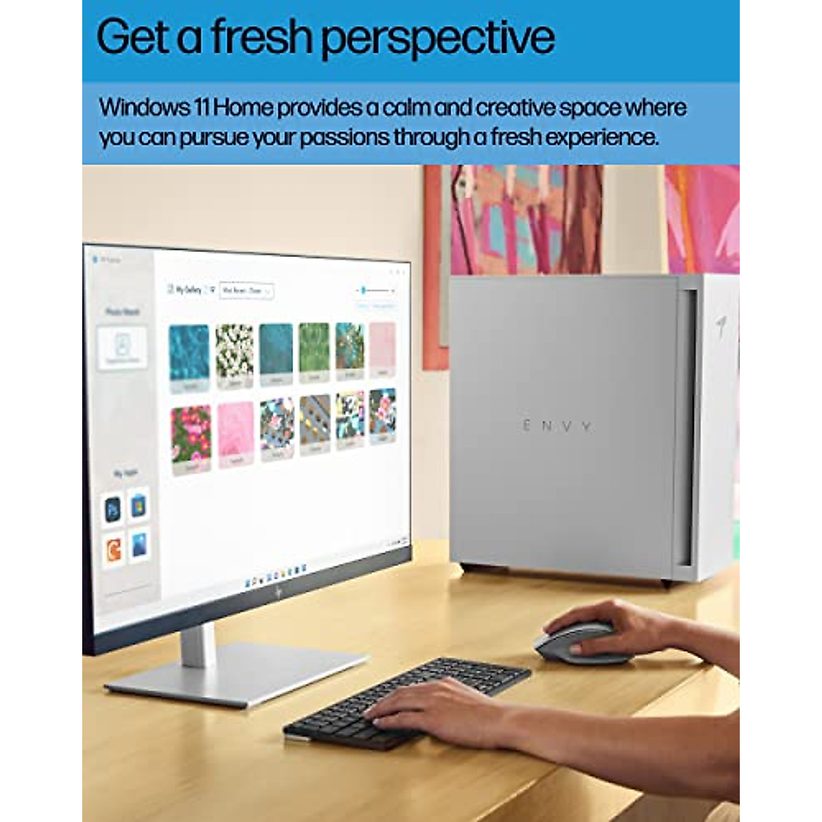 HP Envy Desktop Bundle PC, NVIDIA GeForce RTX 3070 Graphics,12th Generation Intel Core i9 Processor, 16 GB SDRAM, 1 TB SSD, Windows 11 Home OS, Wi-Fi & Bluetooth (TE02-0042, 2022)