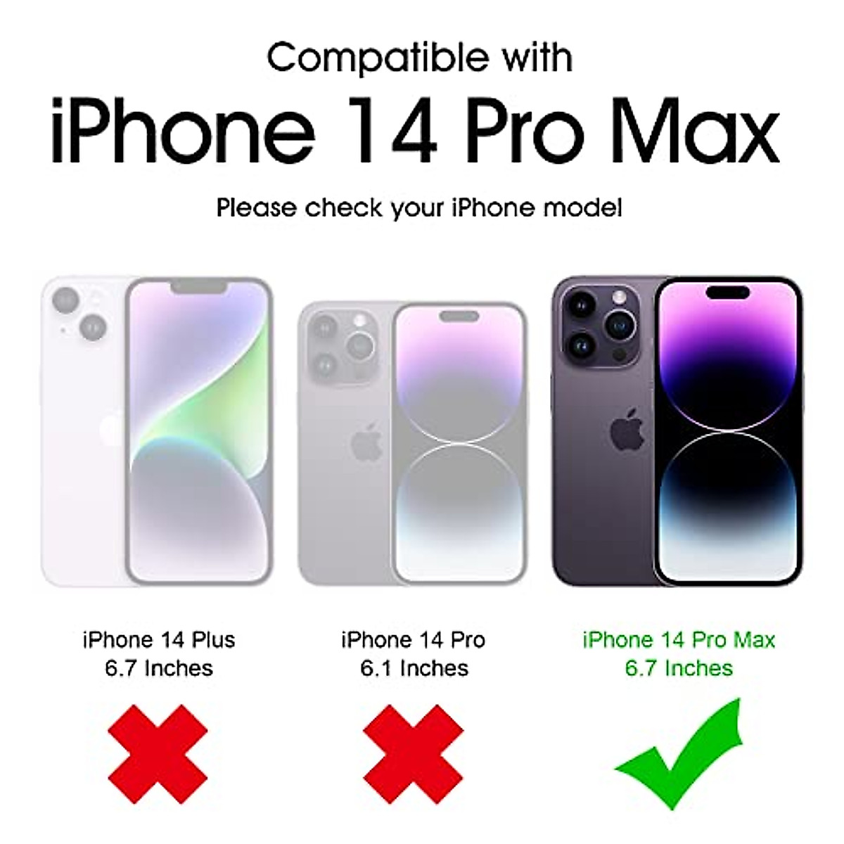 Casus Shockproof Translucent Matte Hard Back Cover with Soft Silicone Grip Frame Slim Thin Designed for iPhone 14 Pro Max Case (2022) - Red|Black