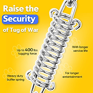 Petbobi Bungee Dog Toy, Tether Tug Outdoor Dog Toy for Pitbull Interactive & Exercise, Spring Pole Tether Tug of War Toy with Durable Rope, Outdoor Hanging Toys for Large Dogs Reduce Boredom, Blue