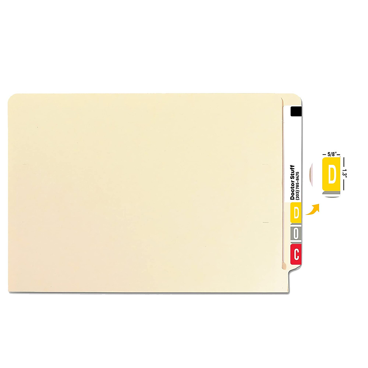 Doctor Stuff - File Folder Labels, Alphabet Letter O, VRE/GBS 8850 - VRAM Series Compatible Alpha Stickers, Gray, 1.3" x 1.25", 250/Roll