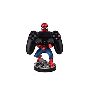 Exquisite Gaming: Marvel: The Amazing Spider-Man - Original Mobile Phone & Gaming Controller Holder, Device Stand, Cable Guys, Licensed Figure 8 Inch