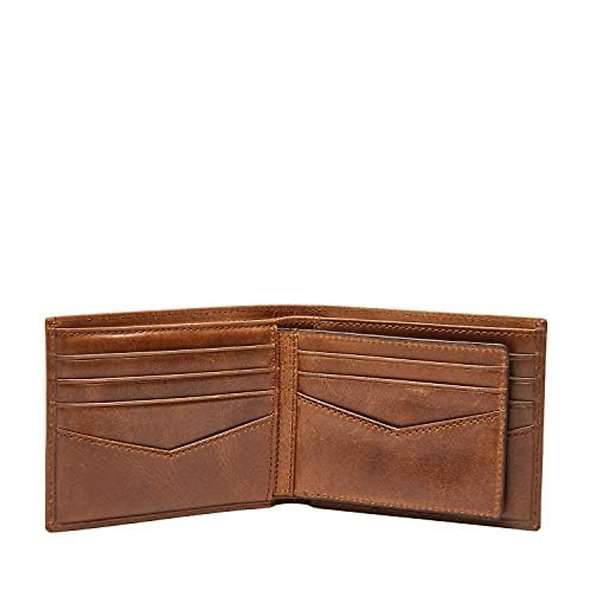 Fossil Men's Ryan Leather RFID-Blocking Bifold Passcase with Removable Card Case Wallet, Brown, (Model: ML3829201)