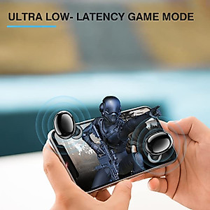 TRANYA T20 Wireless Earbuds, Bluetooth Earbuds with 48H Playtime, 4-Mic Design for Call, Wireless Headphones with Game Mode, IPX7 Waterproof Headphones for Sports, Touch Control