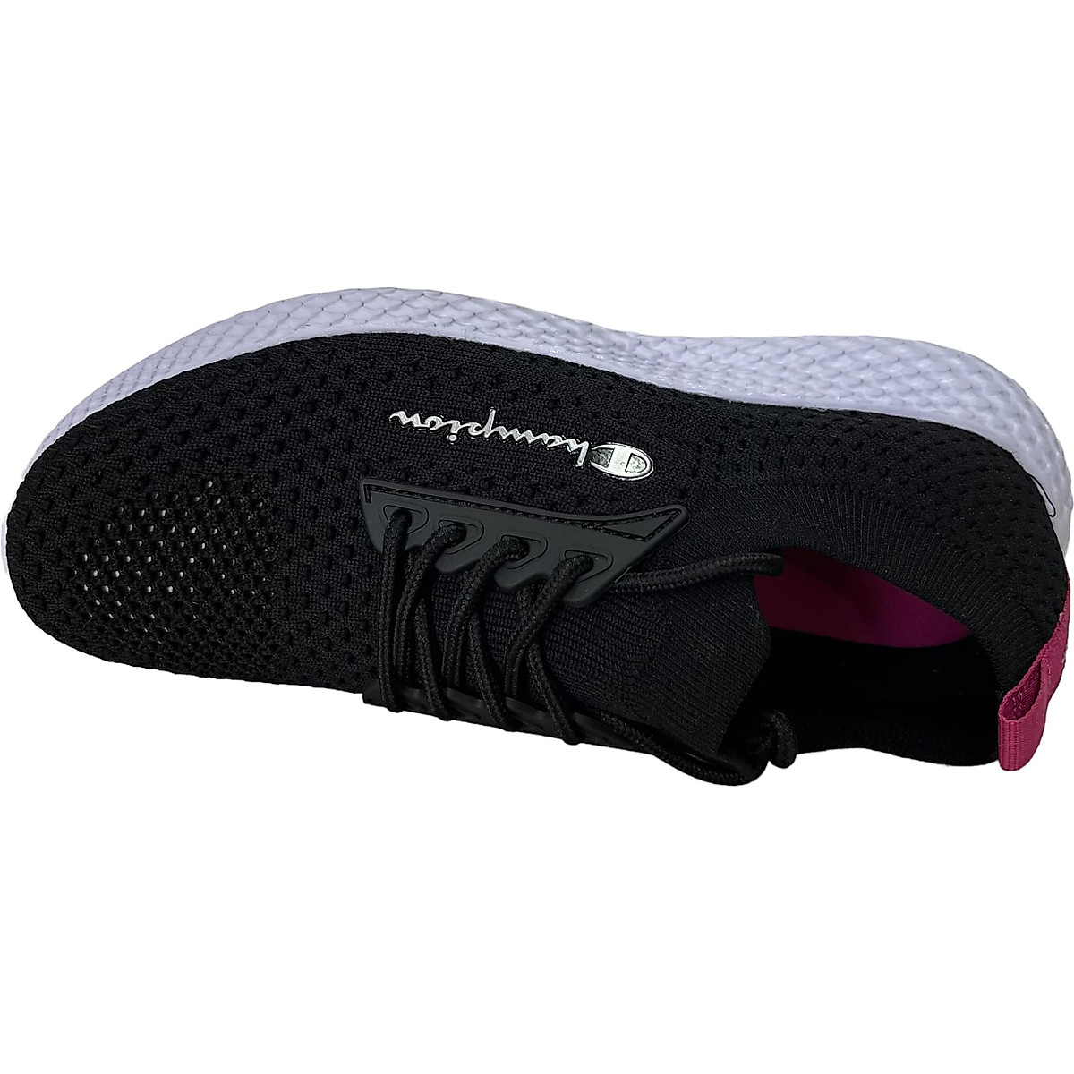 Champion Women's Low-Top Trainers Sneakers, Black Fuchsia Kk002, 9.5